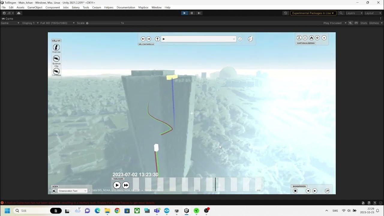 Energy flows in 3D using Googles 3d maps through Cesium, Unity and ...
