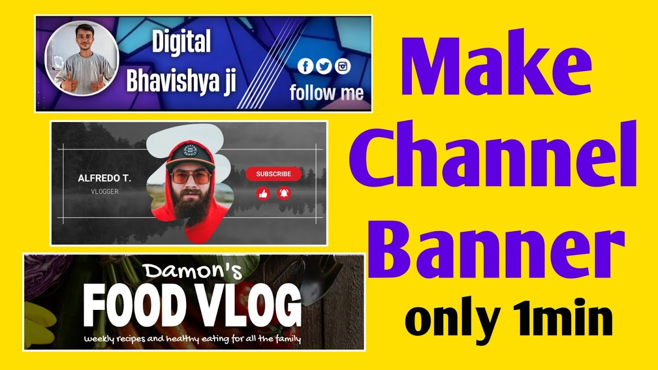 Youtube banner kaise banaye | New Banner Design | youtube banner ...