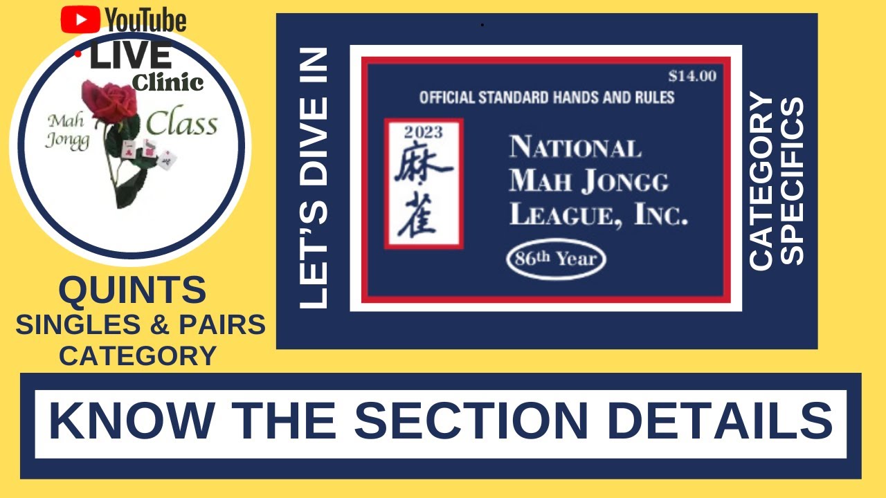 How to play Mah Jongg Master Guide Reading the Quints Singles and Pairs ...