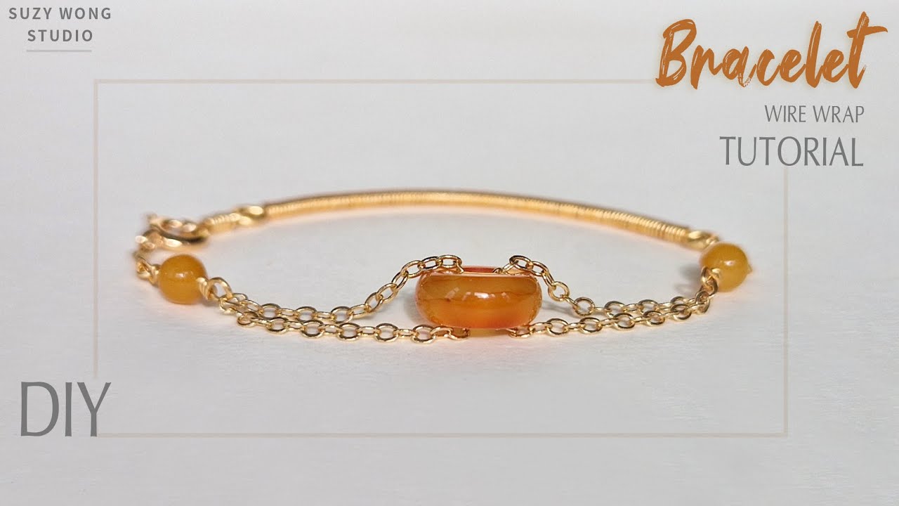 Big hole Bead Wire Wrap Bracelet Tutorial| Easy Bracelet | DIY Bracelet | DIY Jewelry| How to ...