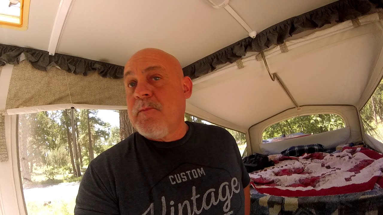 RV Tour of June Bug our Pop Up Tent Trailer. Camper For Sale? - YouTube