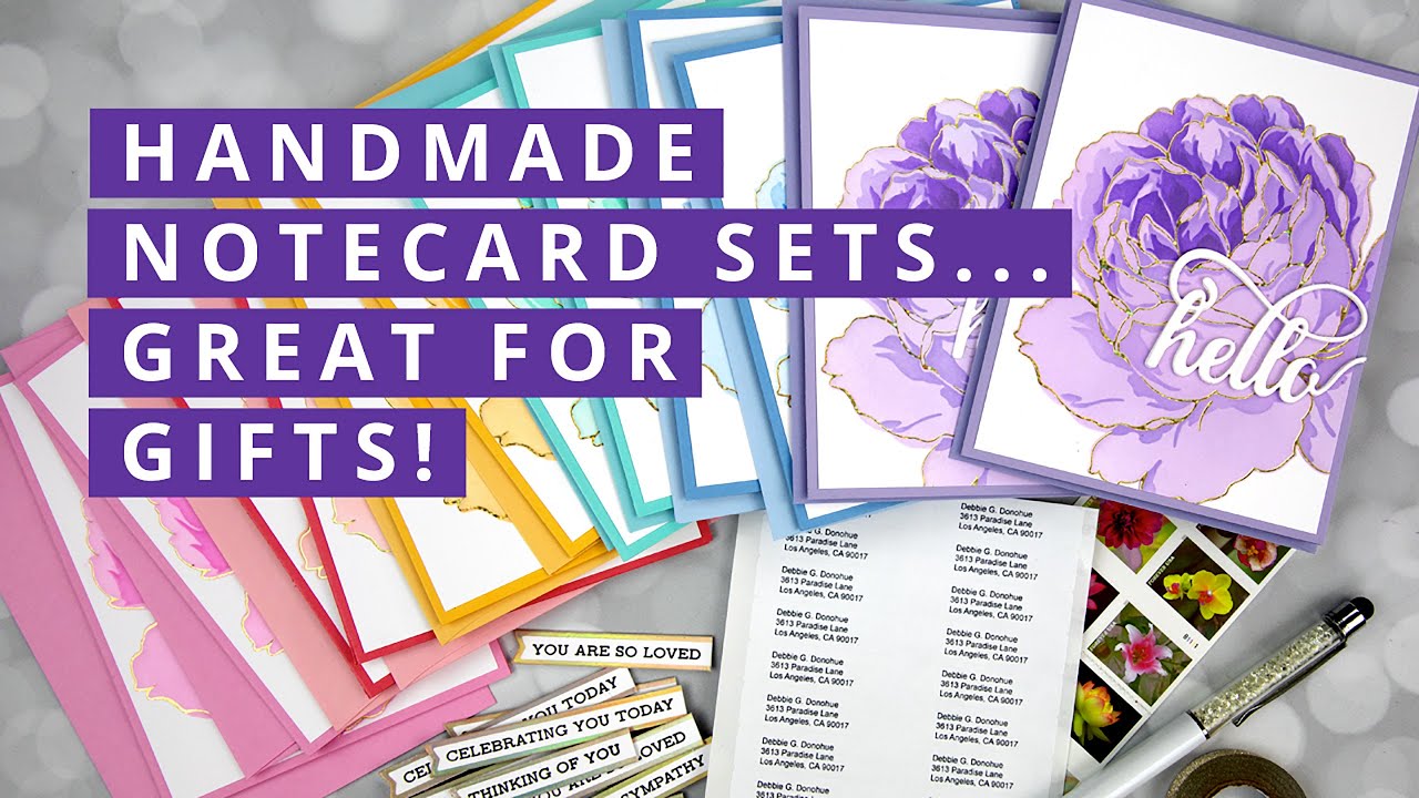 Handmade Notecard Gift Set -- A Unique & Perfect Gift! - YouTube