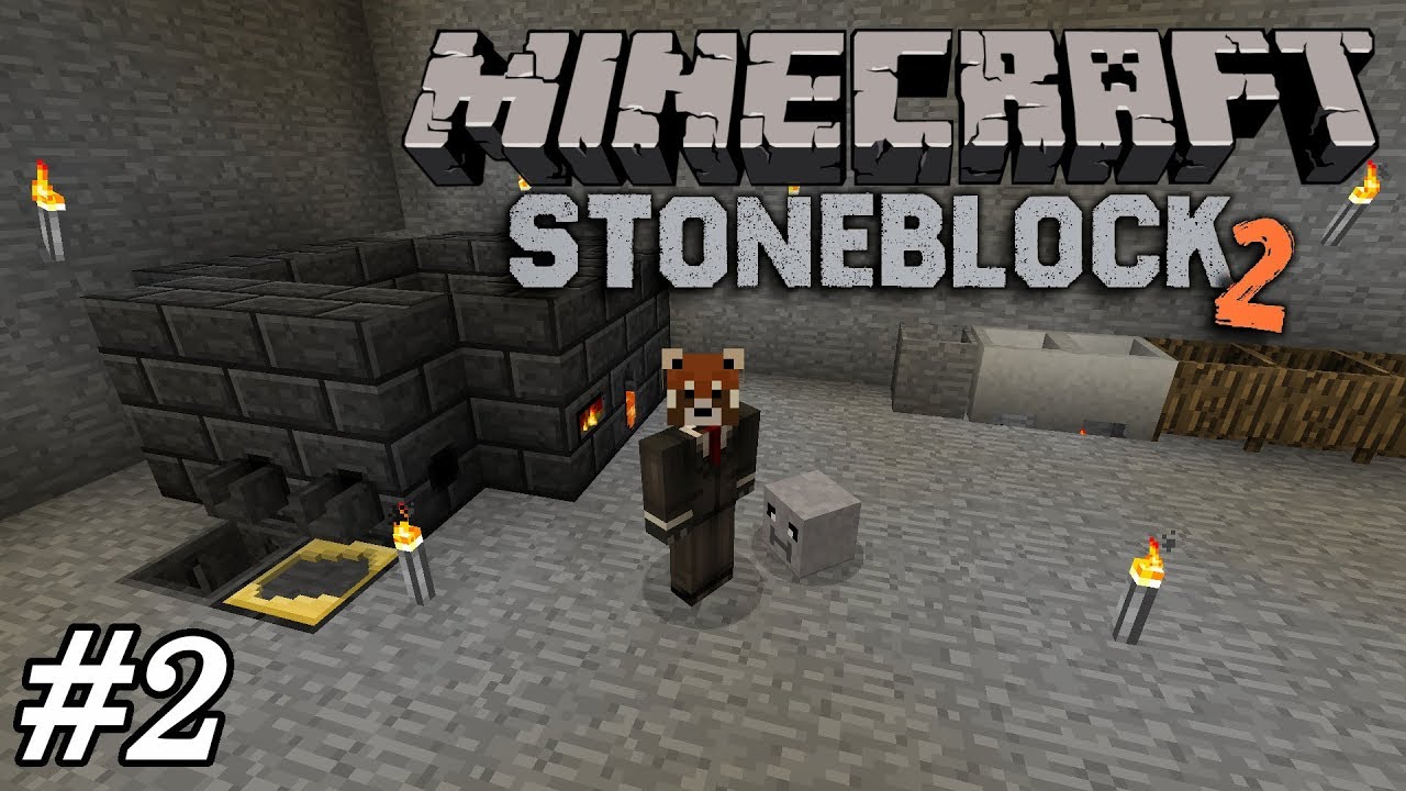Budujemy smelter i auto sieve👨‍🔧- Minecraft Stoneblock 2 odc. 2 - YouTube