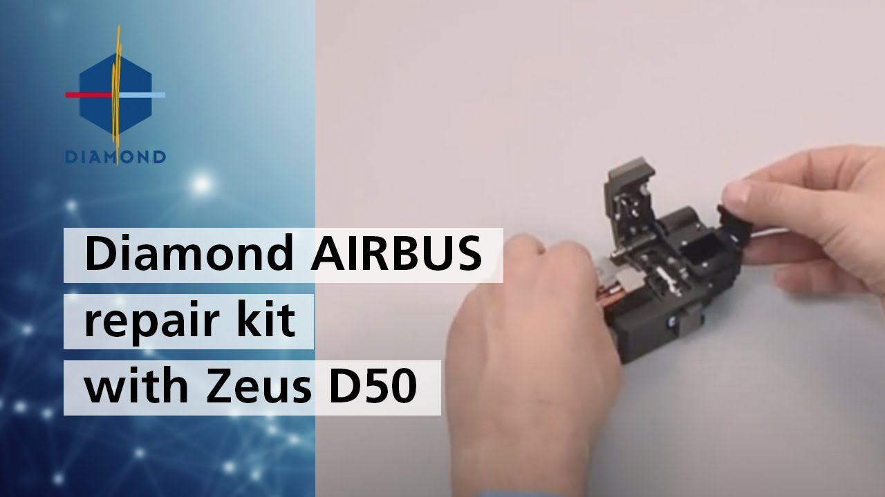 Diamond AIRBUS fiber optic repair kit with Zeus D50 - YouTube