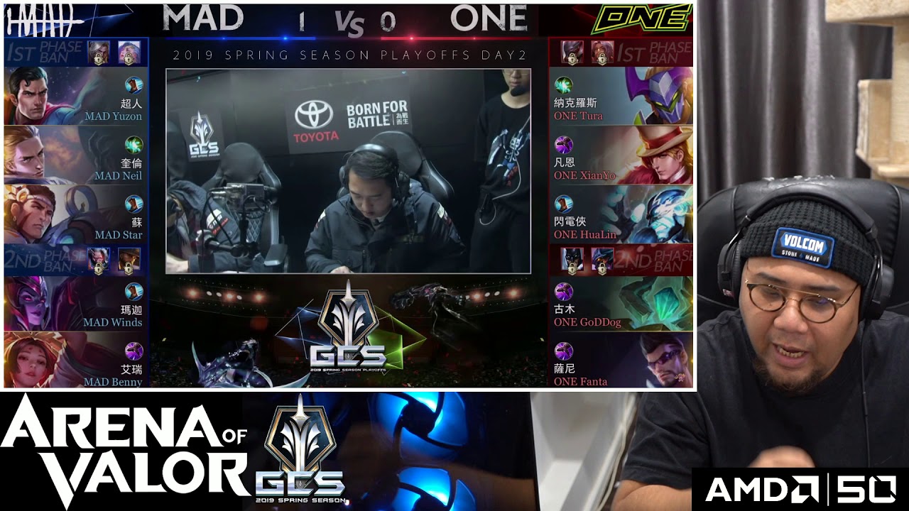 RoV โปรลีค ไต้หวัน รอบ playoff day2 MAD vs ONE ระบบแบนแบบ AWC g2 - YouTube