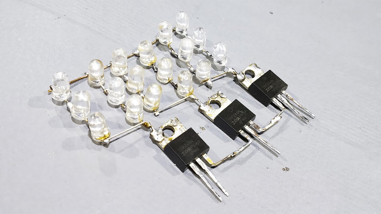 How To Make Superb LED Effect Driver Using Mosfet - LED Flasher - YouTube