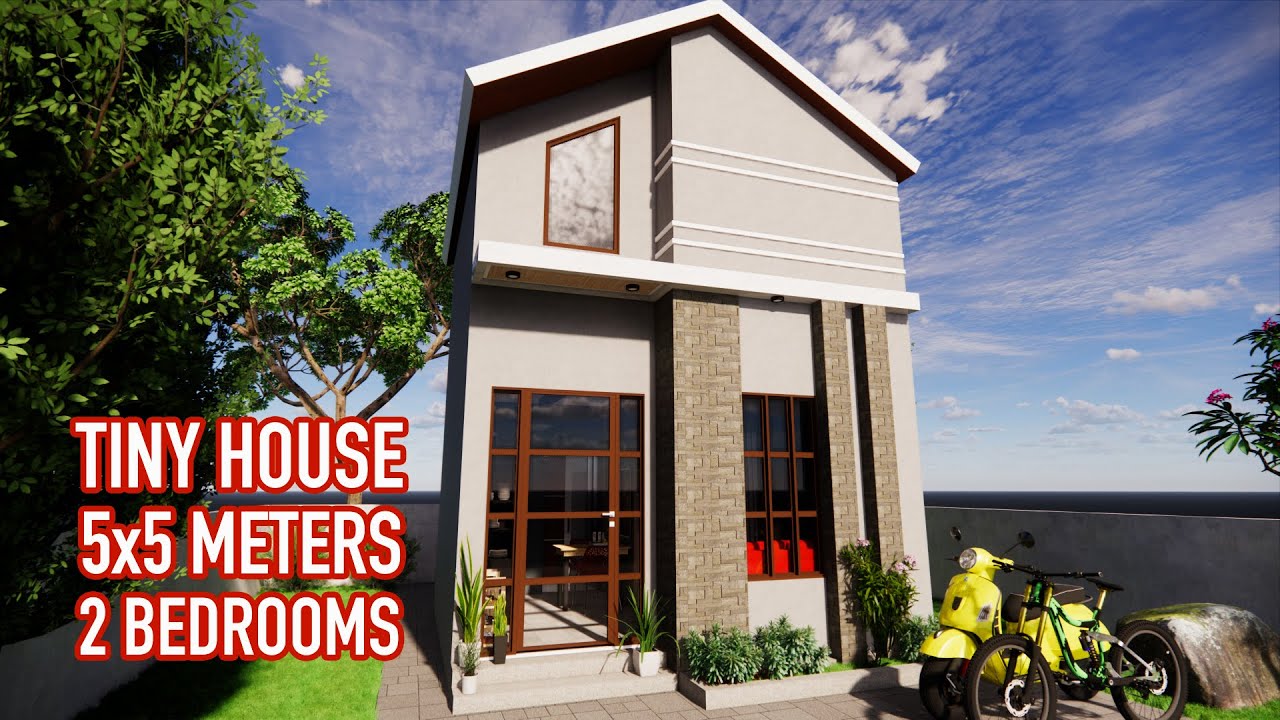 (5x5 Meters) Home Design Idea 2 Beds - YouTube