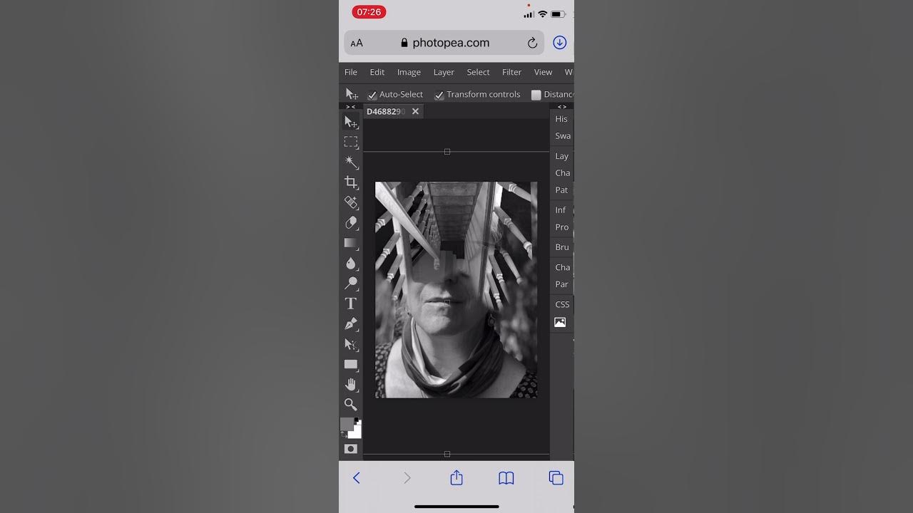 Double Exposure Photopea on iPhone - "The Stairways of the Mind" - YouTube