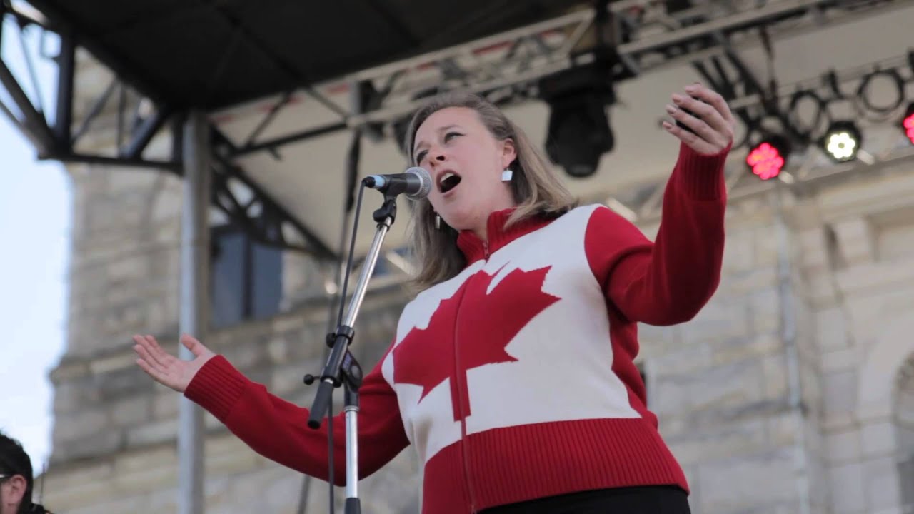 Stephanie Greaves at the BC Legislature: O Canada - YouTube