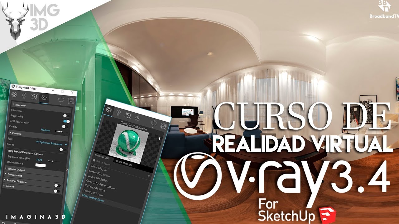 🔥 Como hacer imagen VR 360 👓 con Vray 3.4 para Sketchup - YouTube