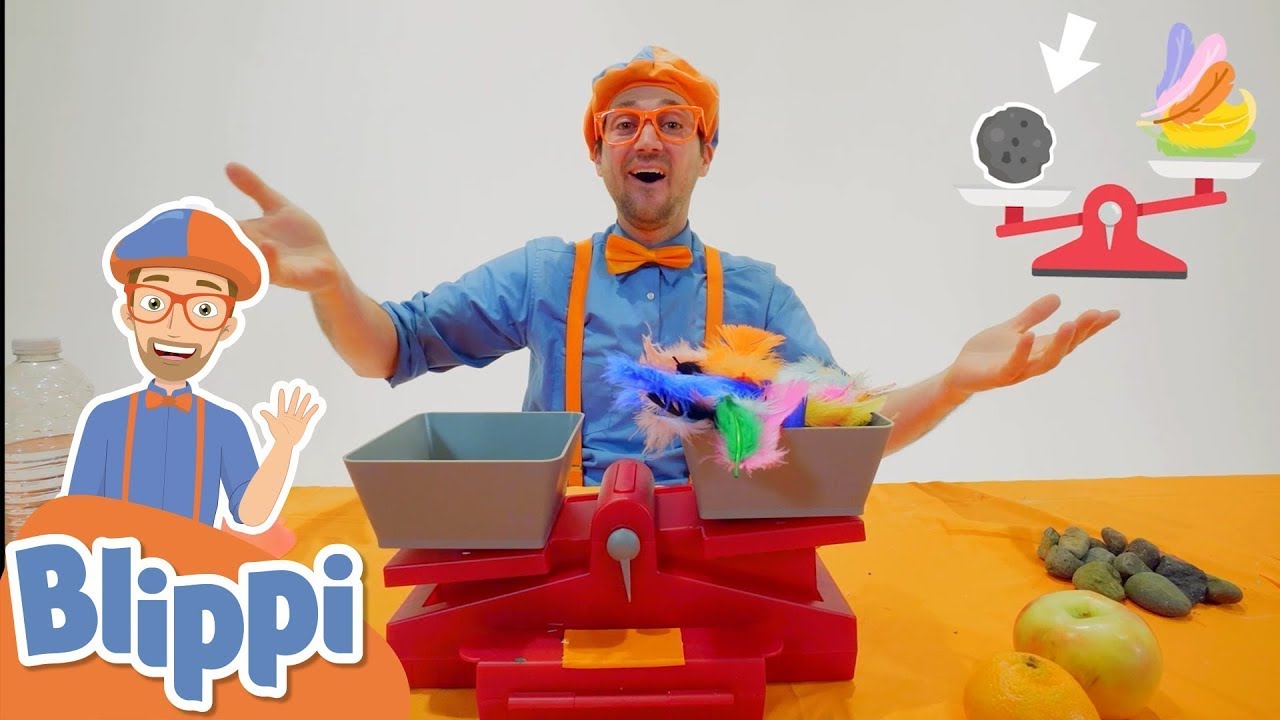 Blippi Learns About Weight - Heavier or Lighter? - Educational Videos ...