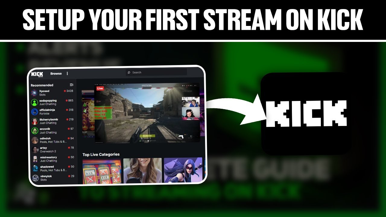 How To Setup Your First Stream On Kick ! (Full Tutorial) - YouTube