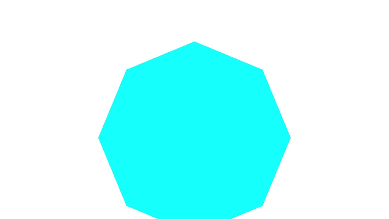 Cyan Octagon White Background Up To Down - YouTube