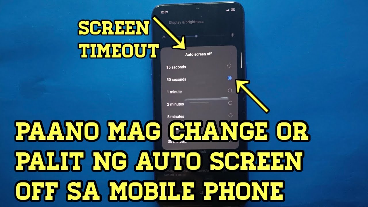 Paano Mag Change/Palit ng Screen Timeout/Screen off sa Mobile Phone ...