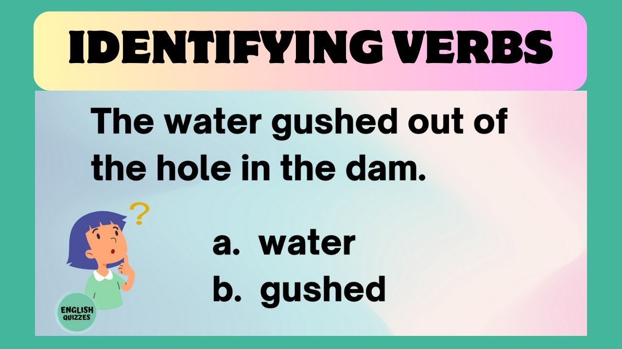 VERB QUIZ | Identifying Verbs | English Quizzes - YouTube