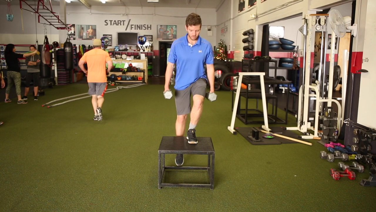 Strength: Box Step Ups - YouTube