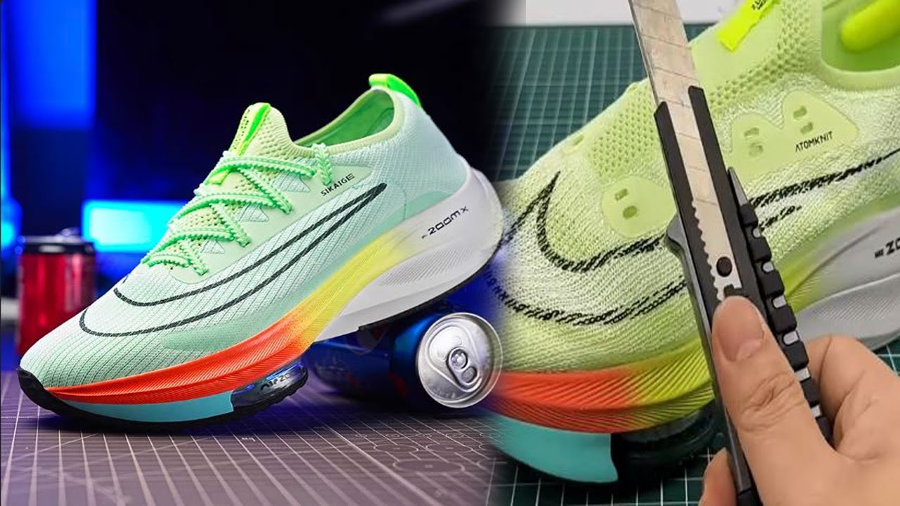 🔥testing and cutting of running shoes - YouTube