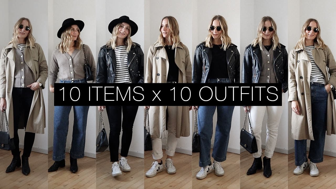 AD | 10 items x 10 outfits | Autumn capsule lookbook - YouTube
