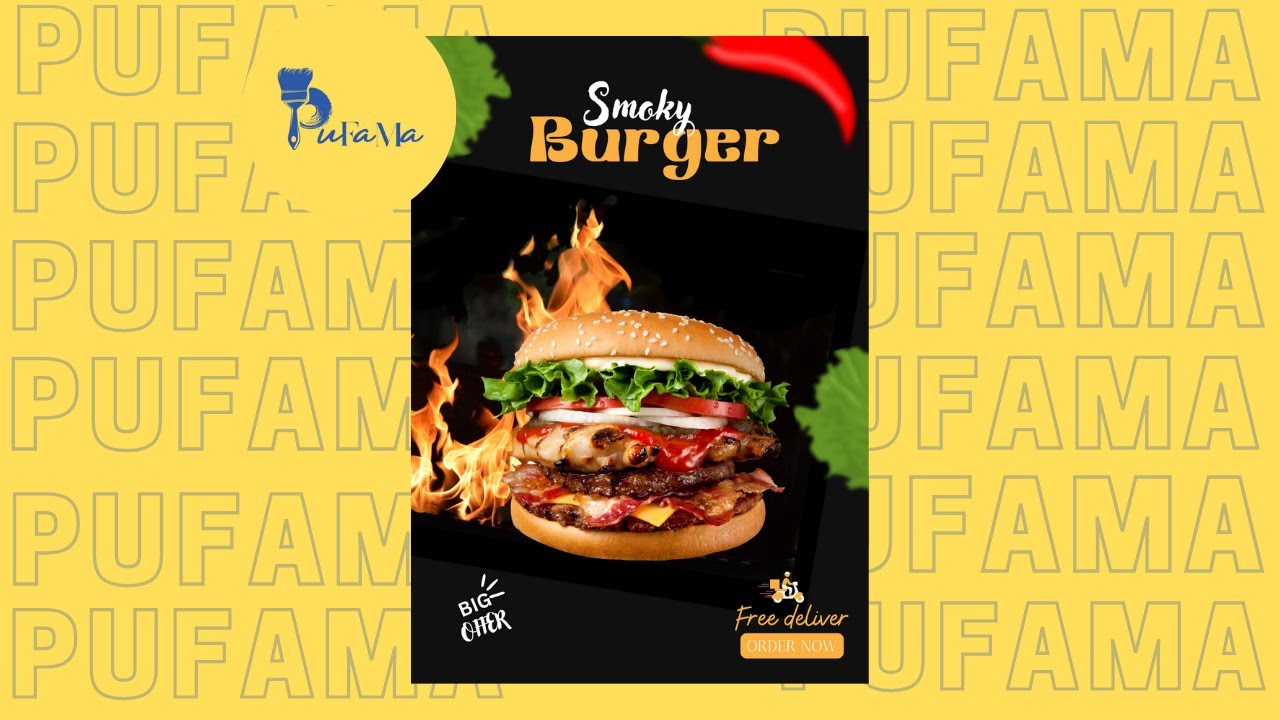 How To Make a Delicious Burger Social Media Post Design in Canva - YouTube