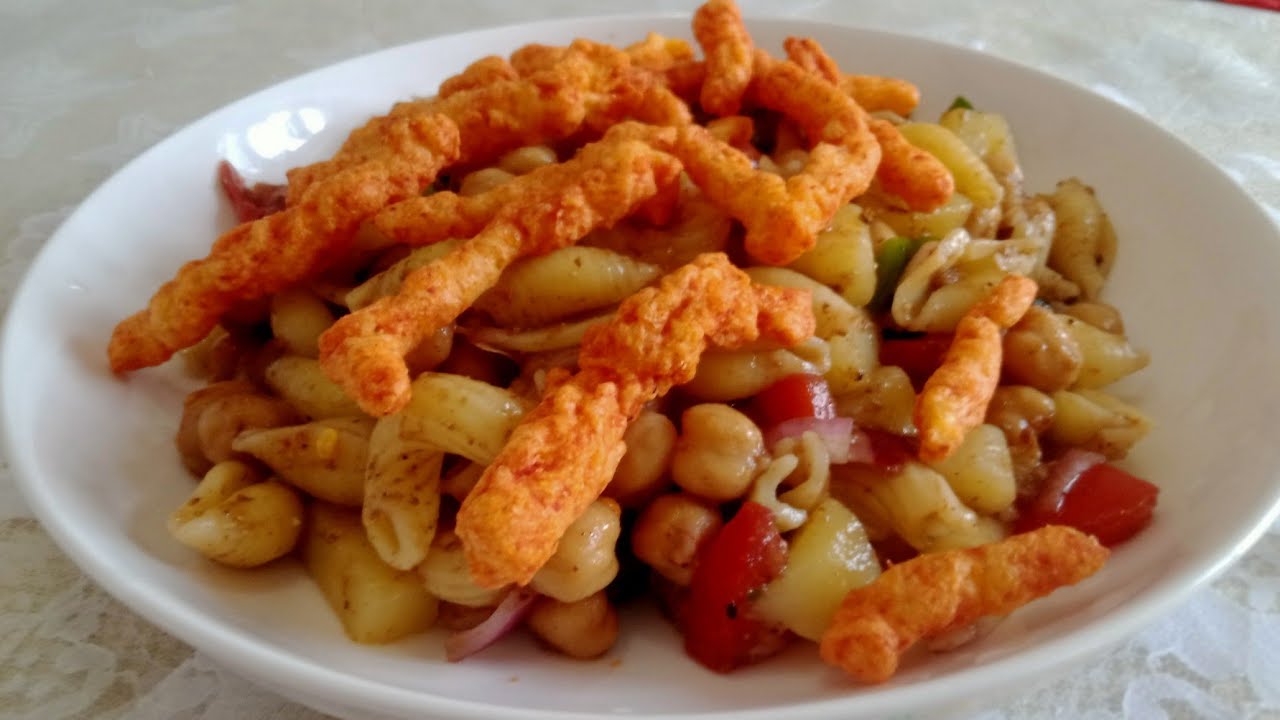 Macaroni Chana Chat Recipe By Qazi Food Secrets|Chana Chat Recipe ...