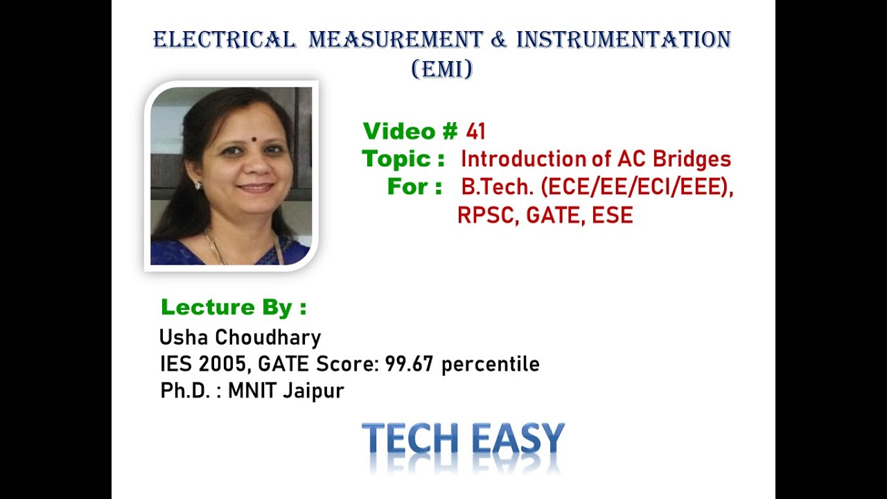 Video # 41 EMI: AC Bridges- Introduction of AC-Bridges - YouTube