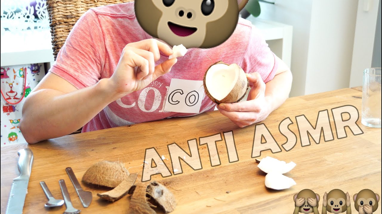 Fail: Opening a Coconut | Anti ASMR with Coconut Eating Sounds - YouTube