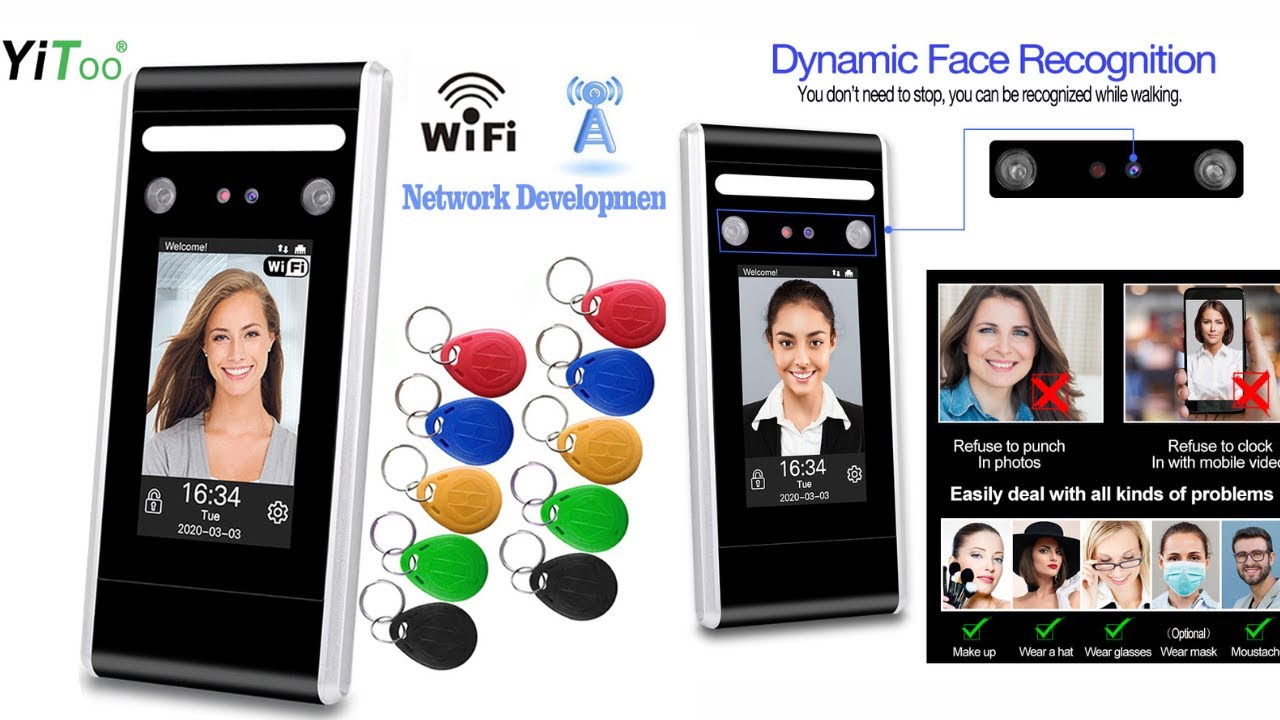 YiToo Wifi Face Recognition Access Control Dynamic Facial Detection ...