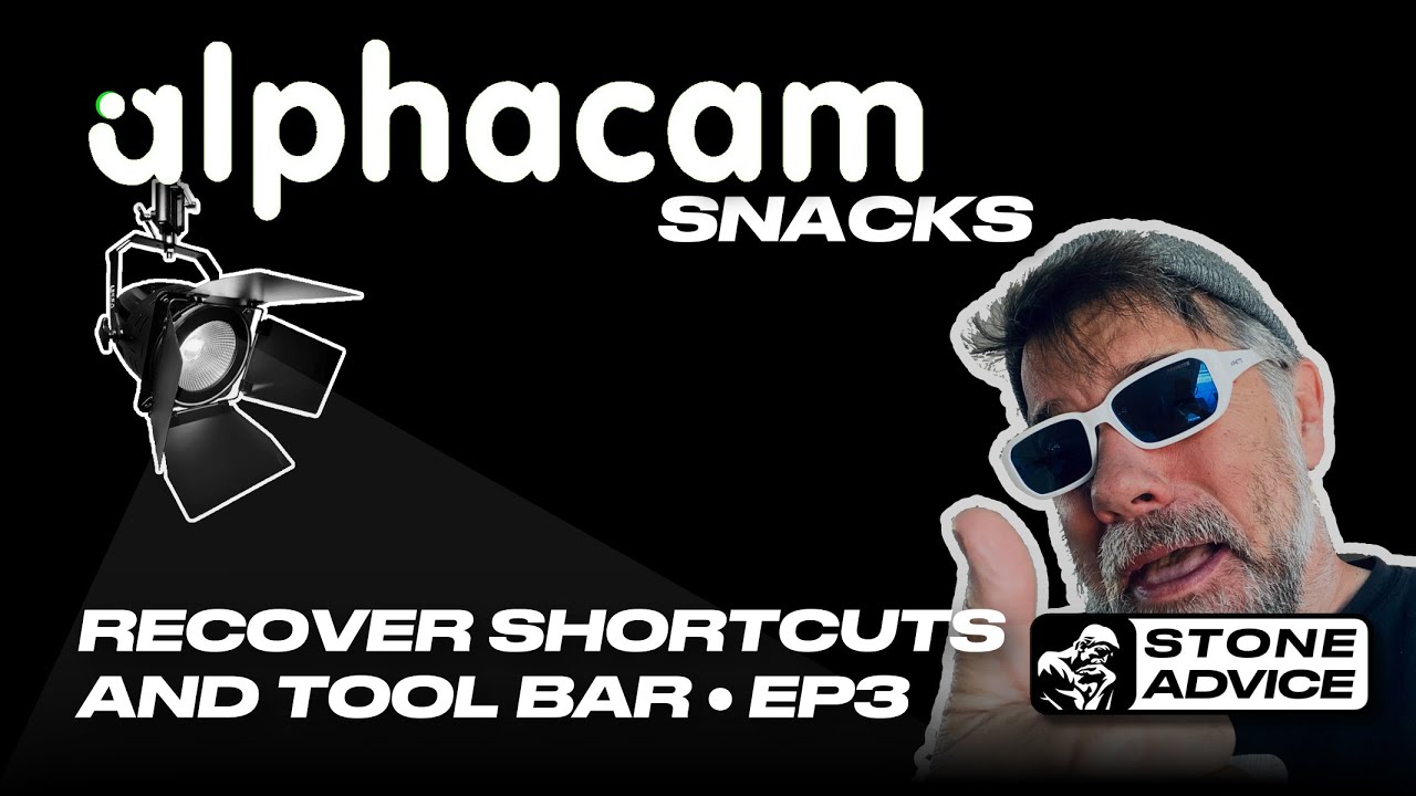 AlphaCam Snacks #3 - Recover your Custom Shortcuts and Toolbar - YouTube