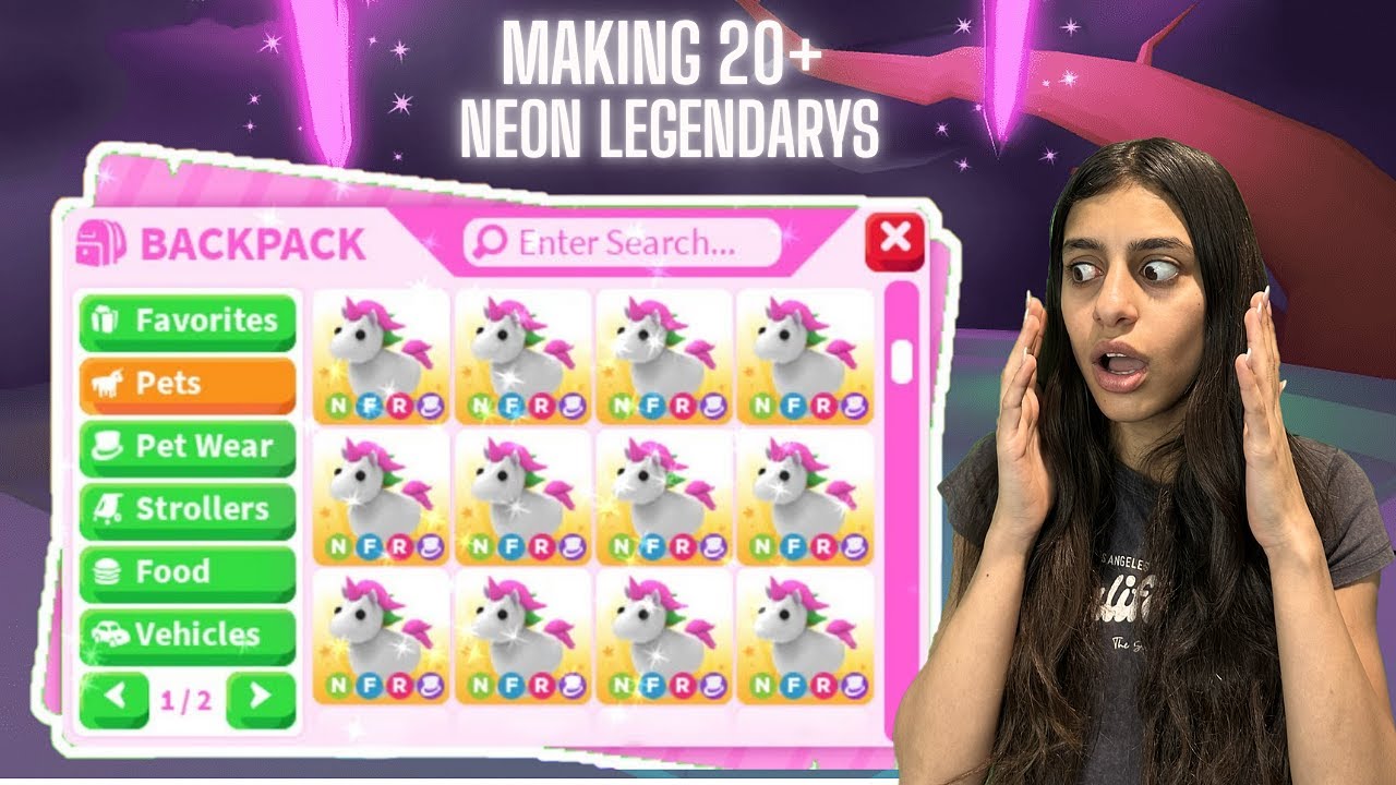 MAKING 20+ NEON LEGENDARY PETS IN ADOPT ME! - YouTube