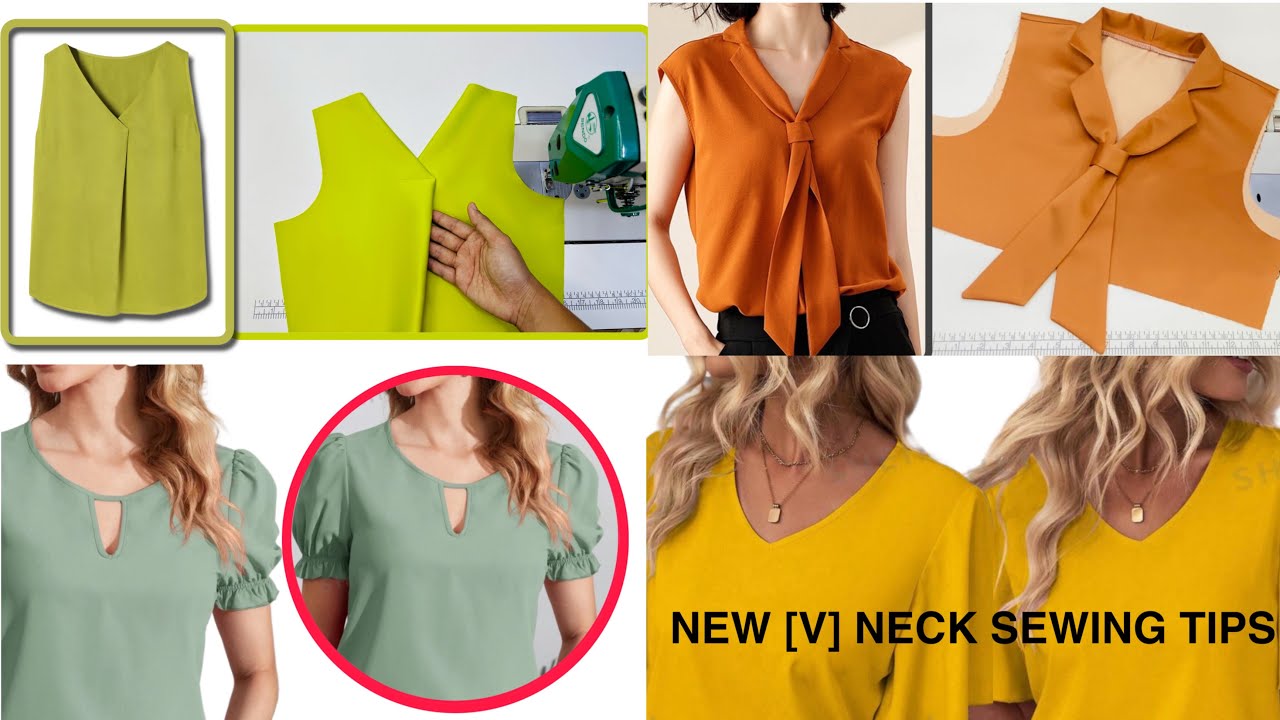 4 tricks to sew Neck Designs idea For office Blouse | Sewing Techniques ...