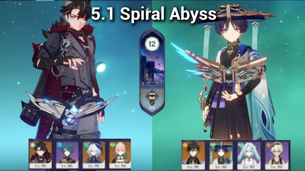 Wrio Freeze team and Wanderer 5.1 Spiral Abyss floor 12 - YouTube