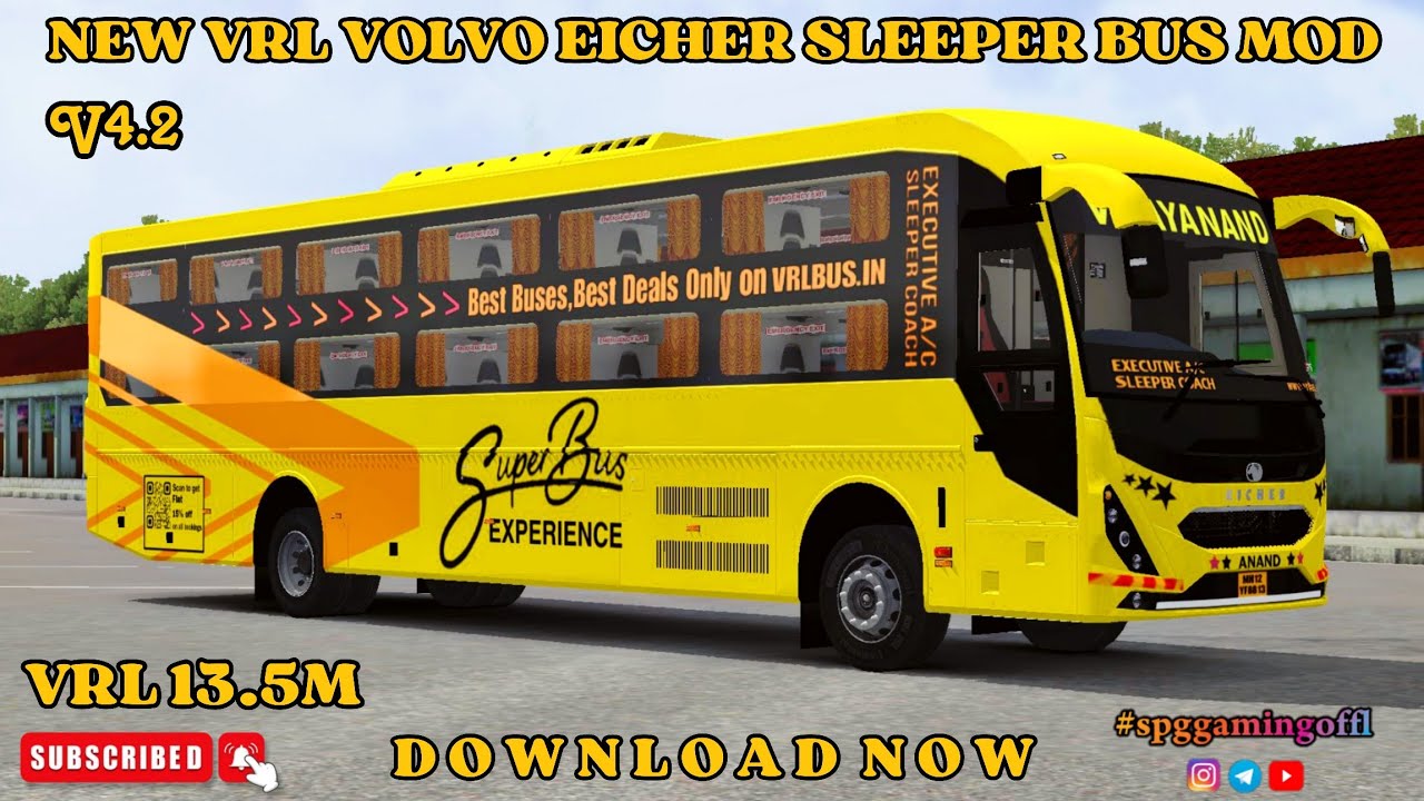 NEW VRL VOLVO EICHER SLEEPER COACH BUS MOD RELEASED |BUSSID V4.2| |SPG ...