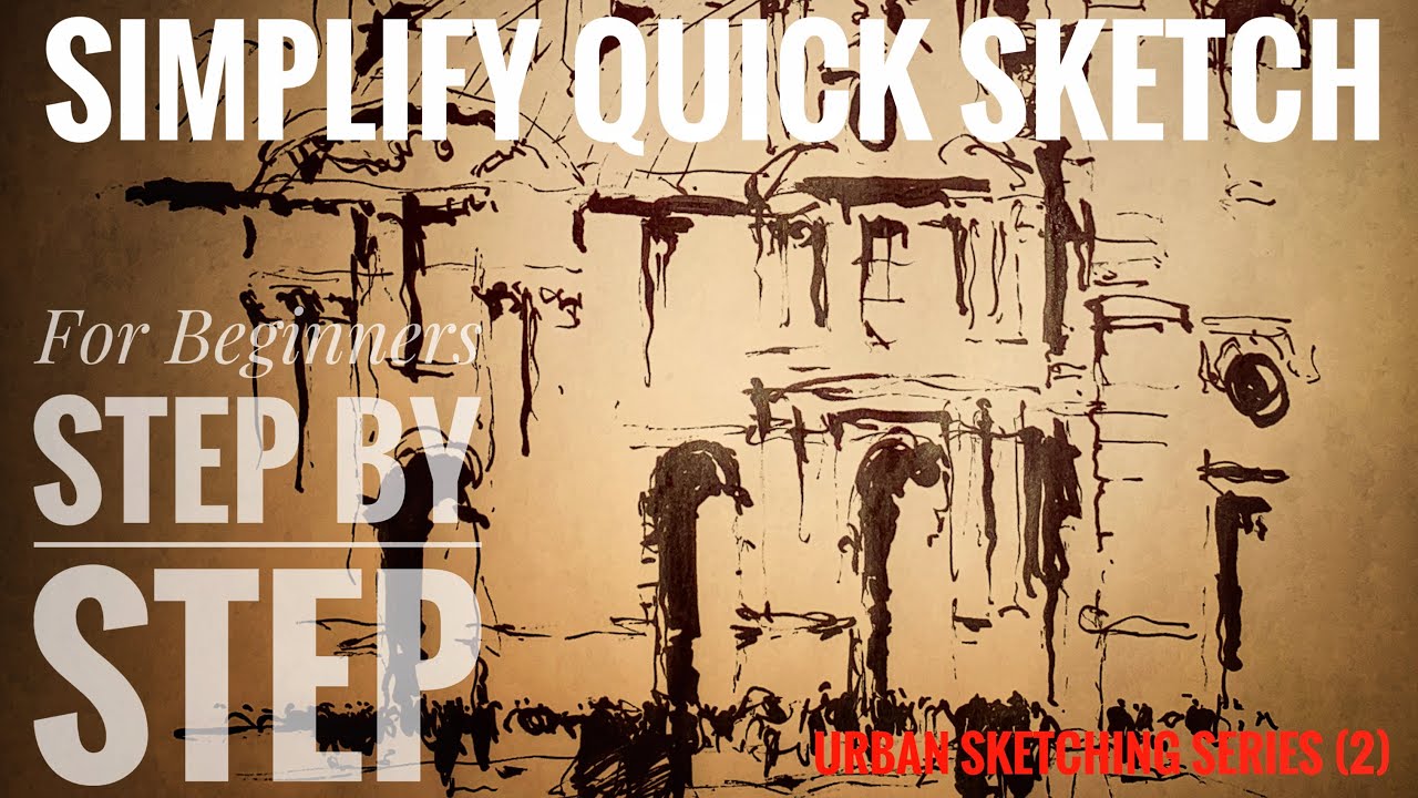 Quick Sketching Tutorial (2)- Simplify the architecture drawing, Step ...