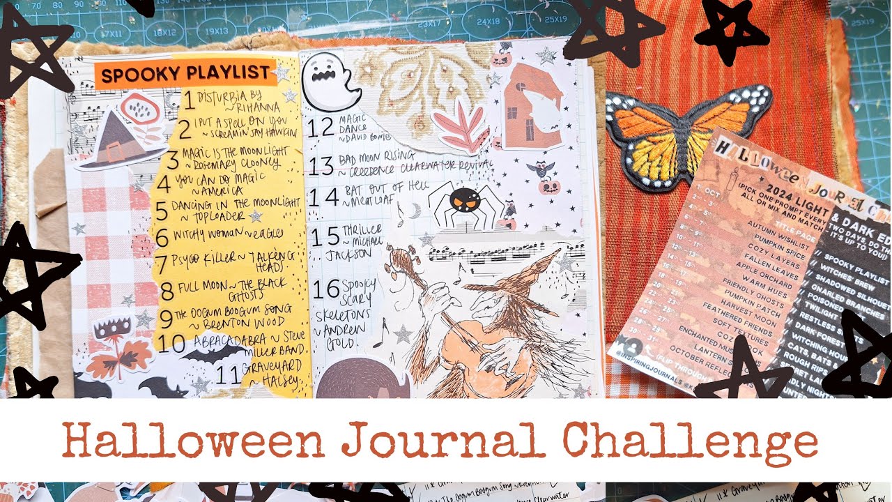 Halloween Journal Challenge - Spooky Playlist - Journal With Me - YouTube