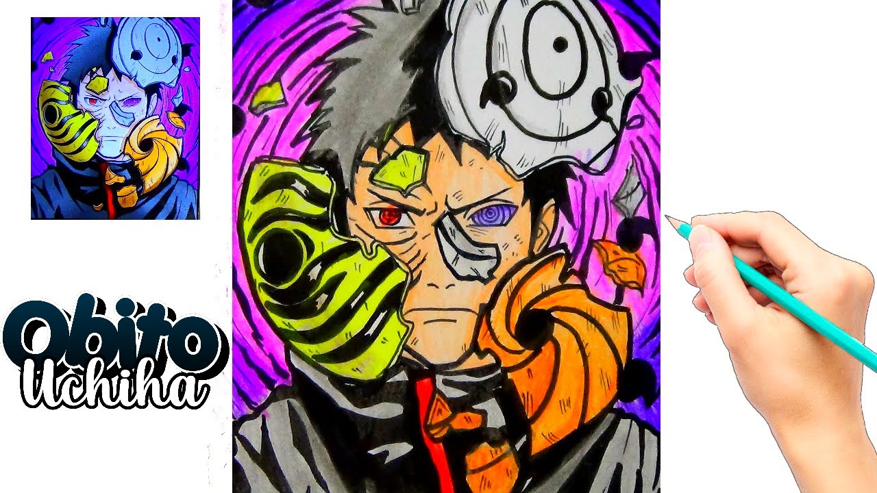 How To Draw Obito (3 Masks) | Step By Step | anime drawing tutorial ...