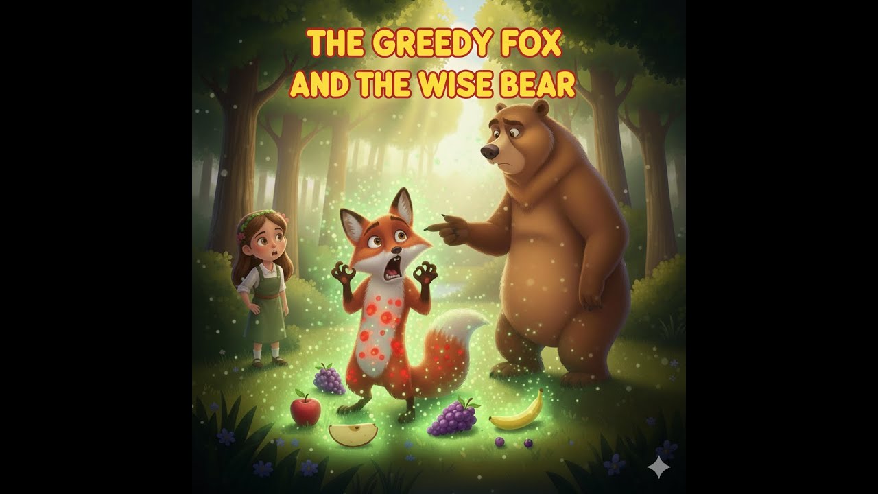 THE GREEDY FOX AND THE WISE BEAR.. #story #englishstories - YouTube
