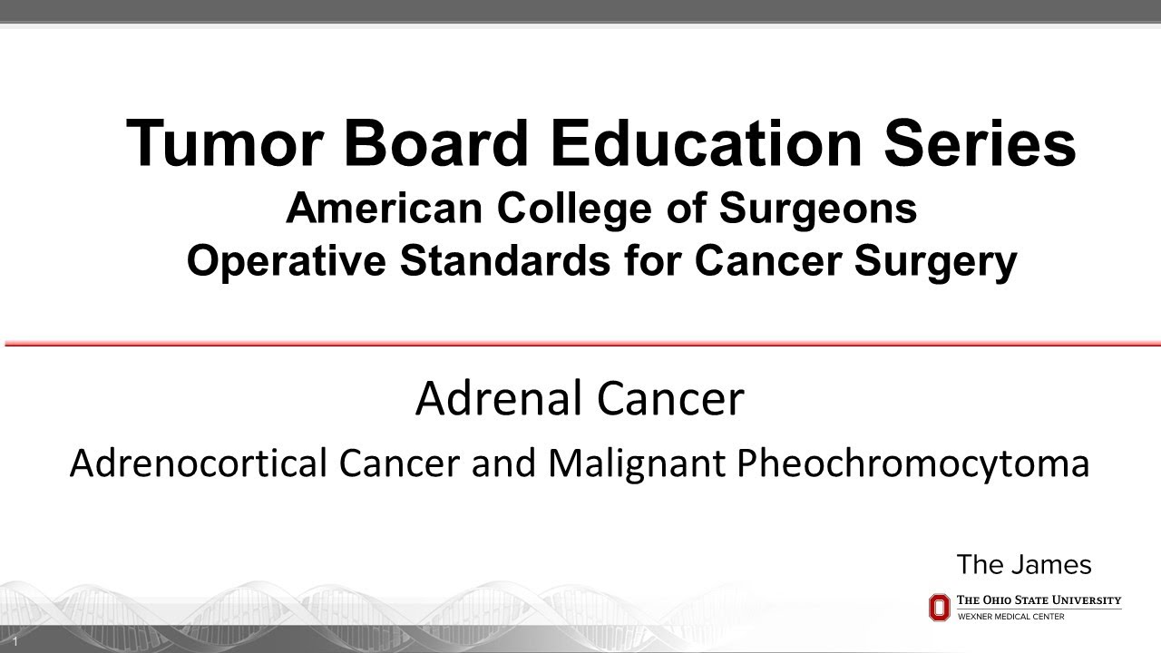 Tumor Board Education Series: Operative Standards for Adrenal Cancer ...