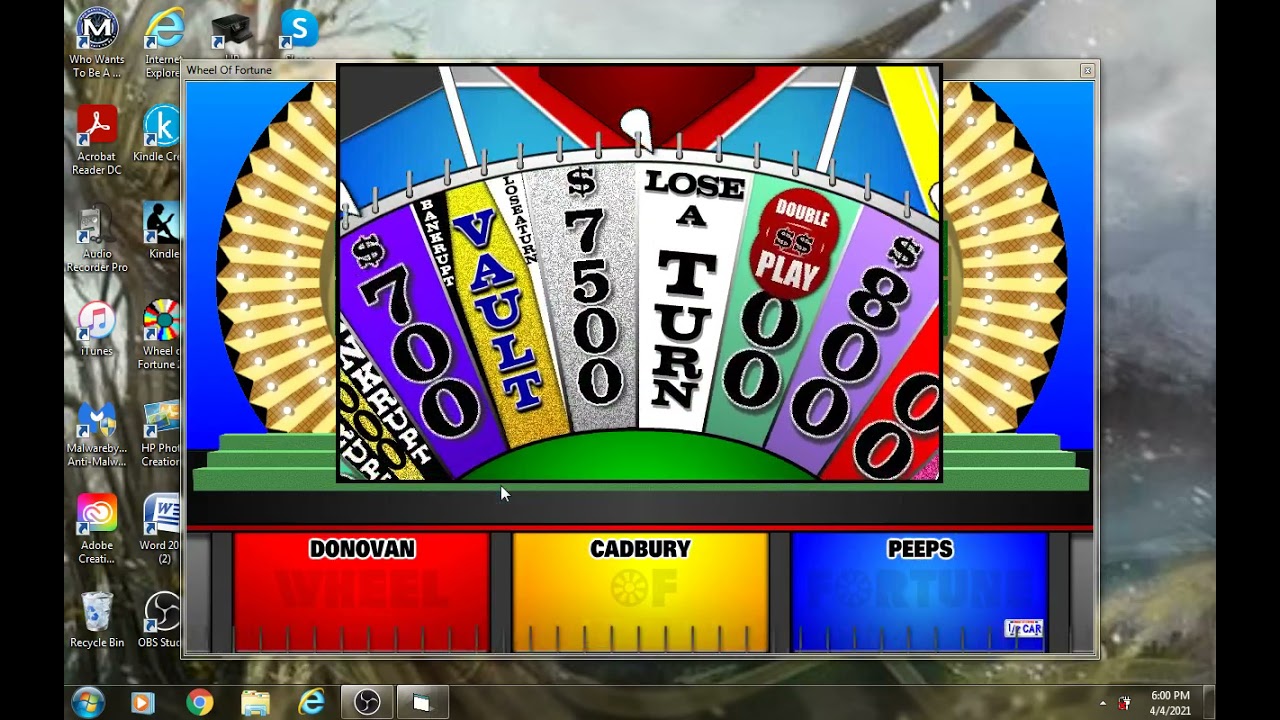 Wheel of Fortune BigJon's PC Game #203 - YouTube