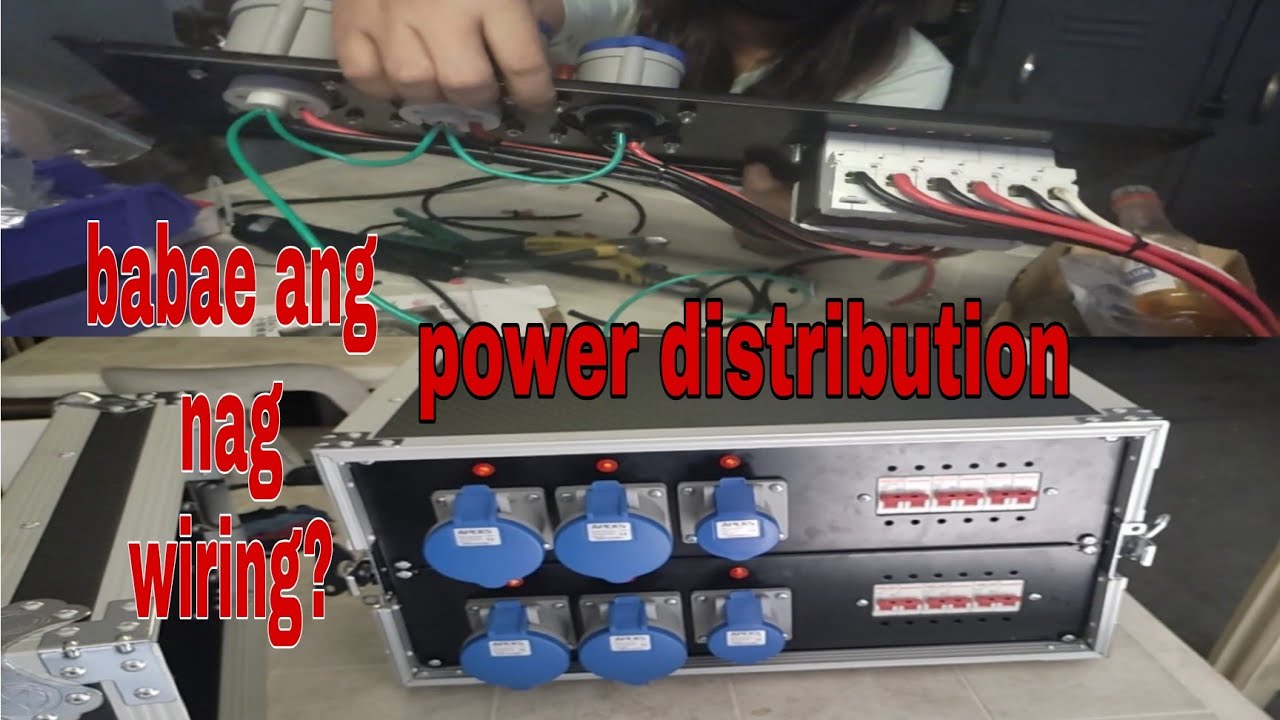 POWER DISTRO,single phase with ground #(babae ang nag wiring)# - YouTube