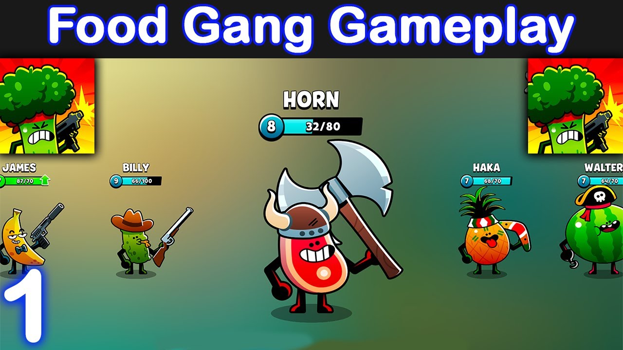 Food Gang - Game-play Walk-through Part 1 - Tutorial (iOS, Android ...