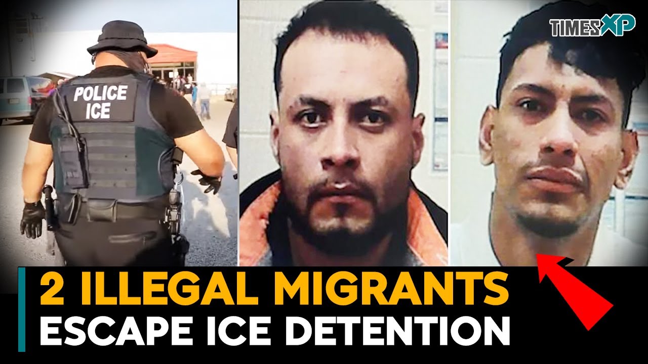 Two illegal US migrants escape ICE detention Center - YouTube