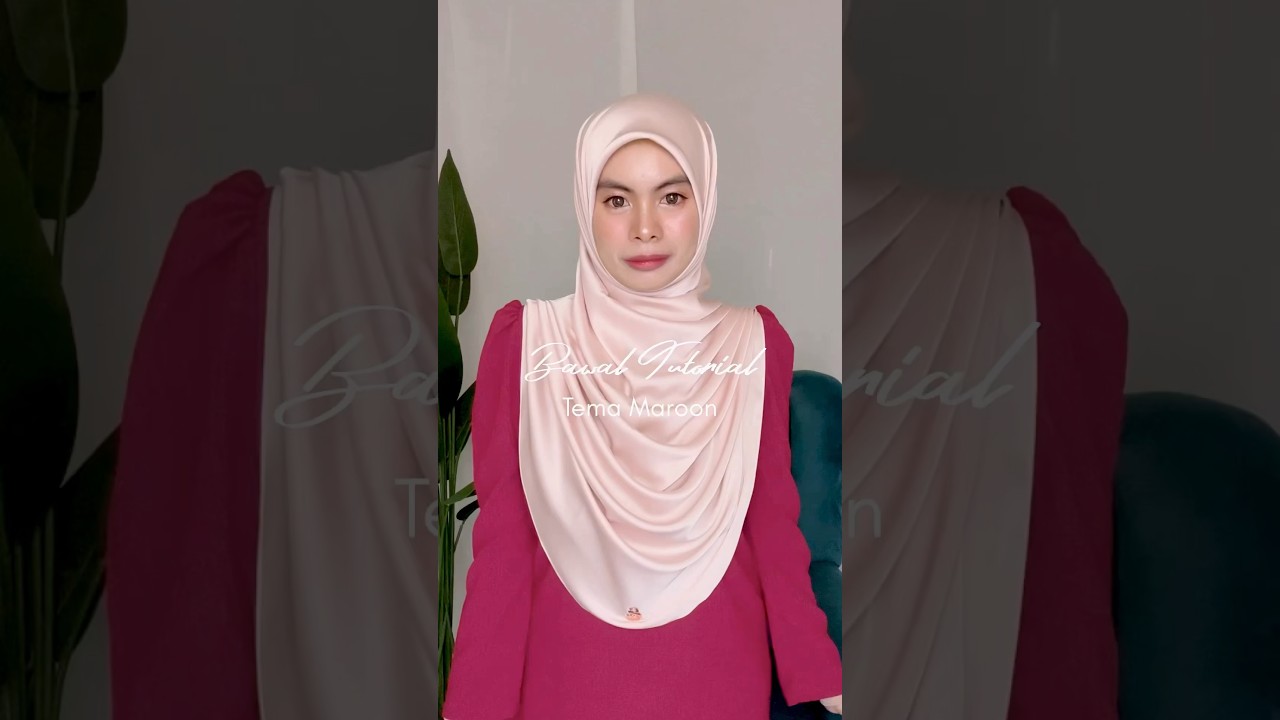 Bawal Tutorial Square scarf #bawal #hijabtutorial #scarf #raya2024 # ...