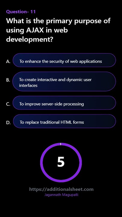 What is the primary purpose of using AJAX in web development #ajax ...