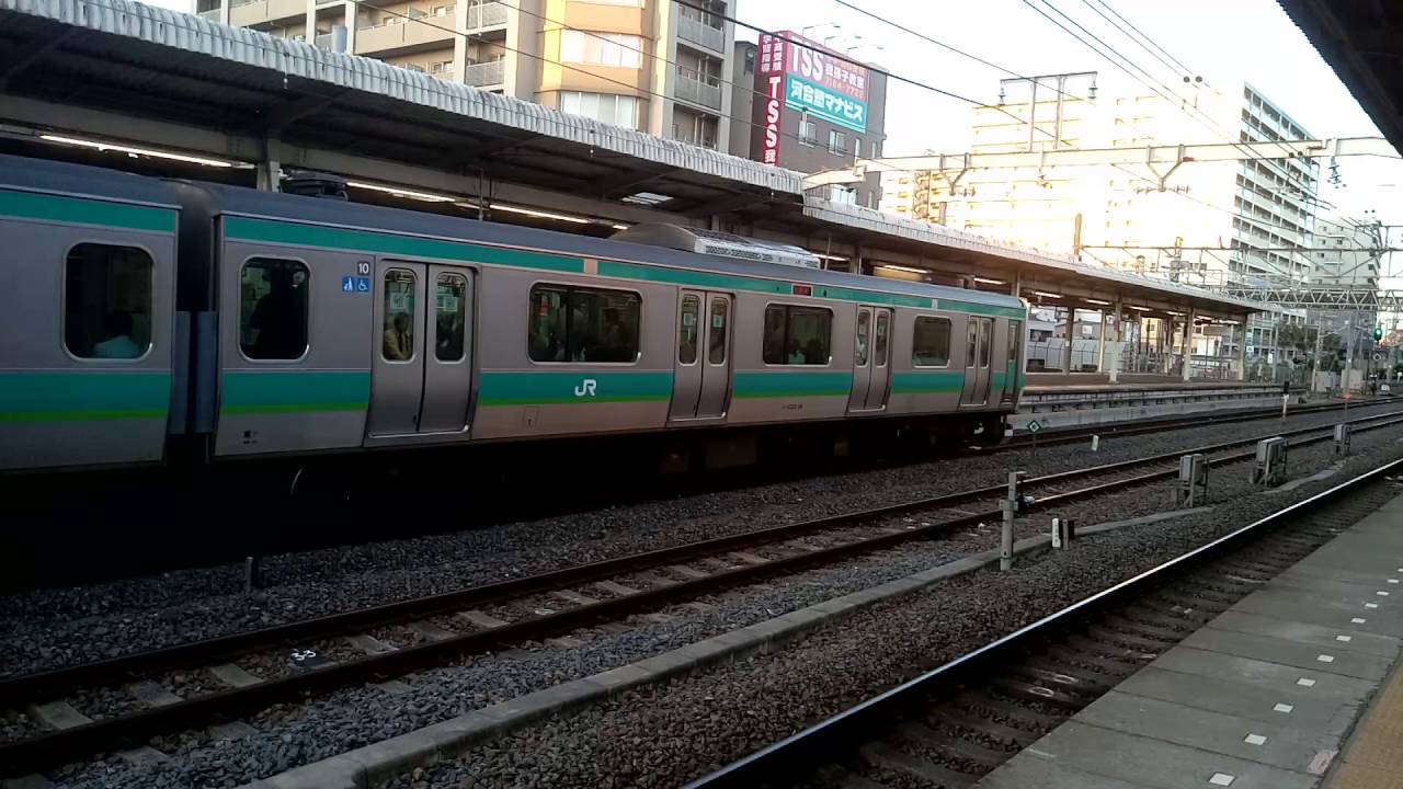 JR E231 series train is departing from Abiko Station - YouTube