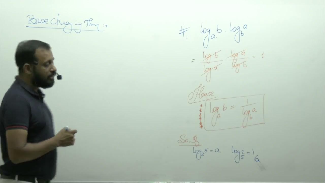 JEE Mathematics - Class 11th | Logarithm | Base Changing Theorem by #PGSIr | IIT Bombay ...