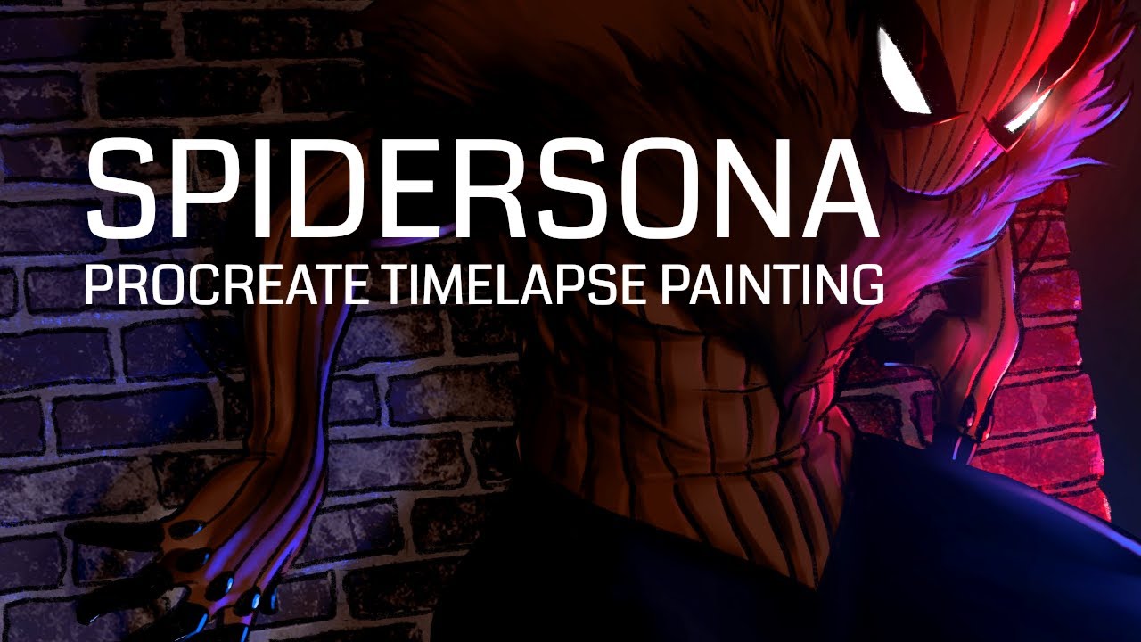 Into the Spiderverse Spidersona - Procreate Digital Painting Timelapse ...