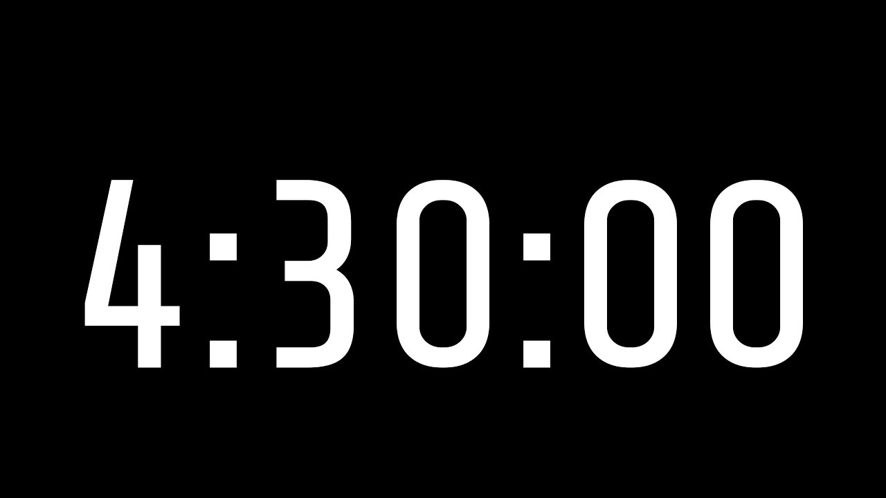 4h 30m Timer – 270 Minute Countdown | Meditation Timer, Pomodoro ...
