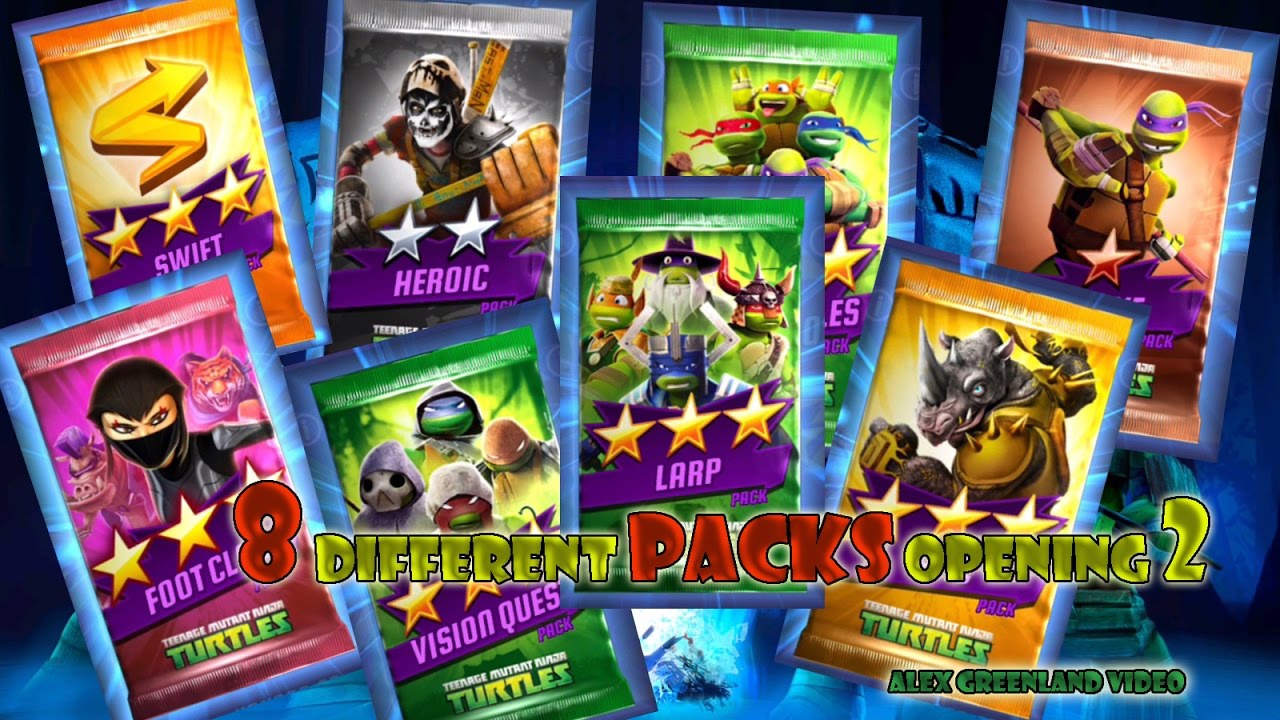 TMNT Legends - 8 Different Packs Opening 2 - YouTube
