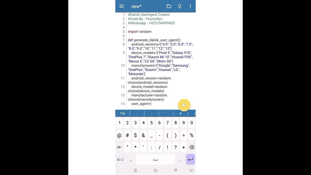 Dalvik Useragent Make | How to create Dalvik useragent using python 💯👍🎗️ - YouTube