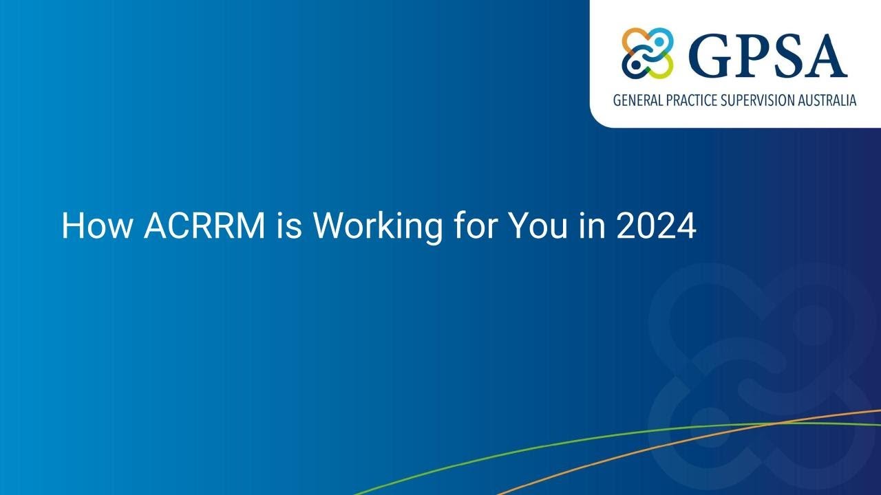 How ACRRM is working for you in 2024 - YouTube